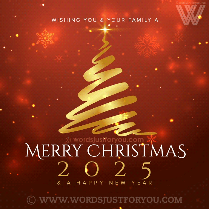 Merry Christmas Wishes 2025 » WordsJustforYou.com - Original Creative Animated GIFs