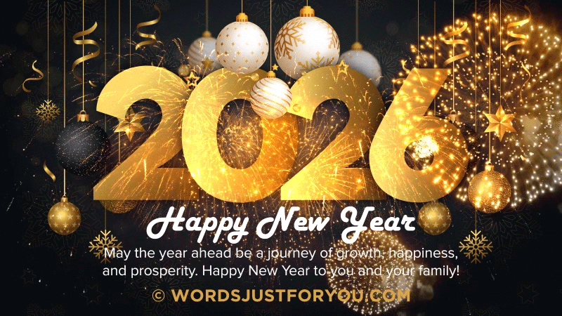 500+ Best Animated Happy New Year GIF 2026 GIFs Card Wishes