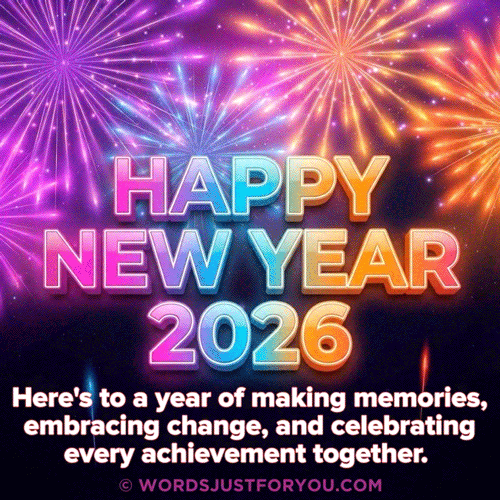 Happy New Year 2026 Wishes Gif » WordsJustforYou.com - Original ...