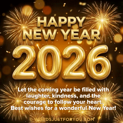 Happy New Year 2026 Wishes Gif » WordsJustforYou.com - Original ...