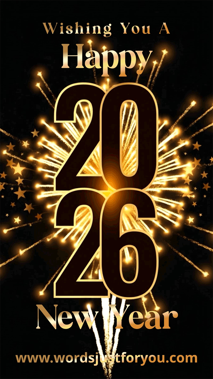 Happy New Year 2026 Glitter Gif » WordsJustforYou.com - Original ...