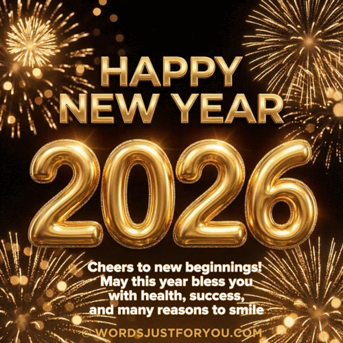 Happy New Year 2026 GIF Images » WordsJustforYou.com - Original ...