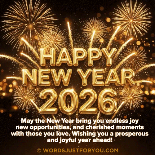Happy New Year 2026 Wishes Gif » WordsJustforYou.com - Original ...