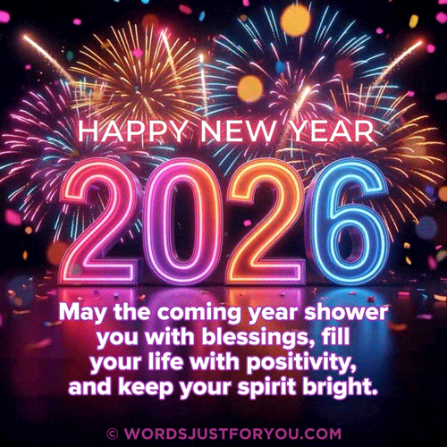 Happy New Year 2026 Wishes Gif » WordsJustforYou.com - Original ...